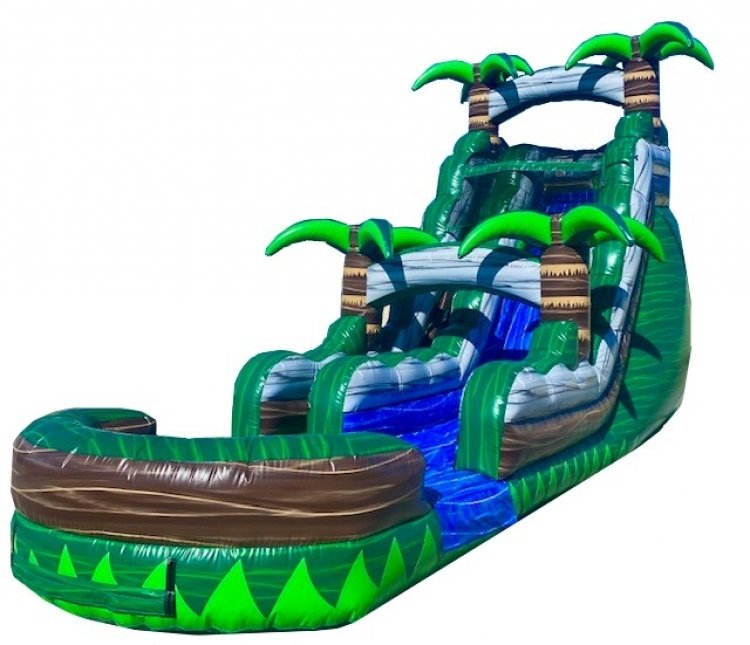 18ft Tarzan Falls Water Slide - Just Gotta Jump - Bounce House Rental ...